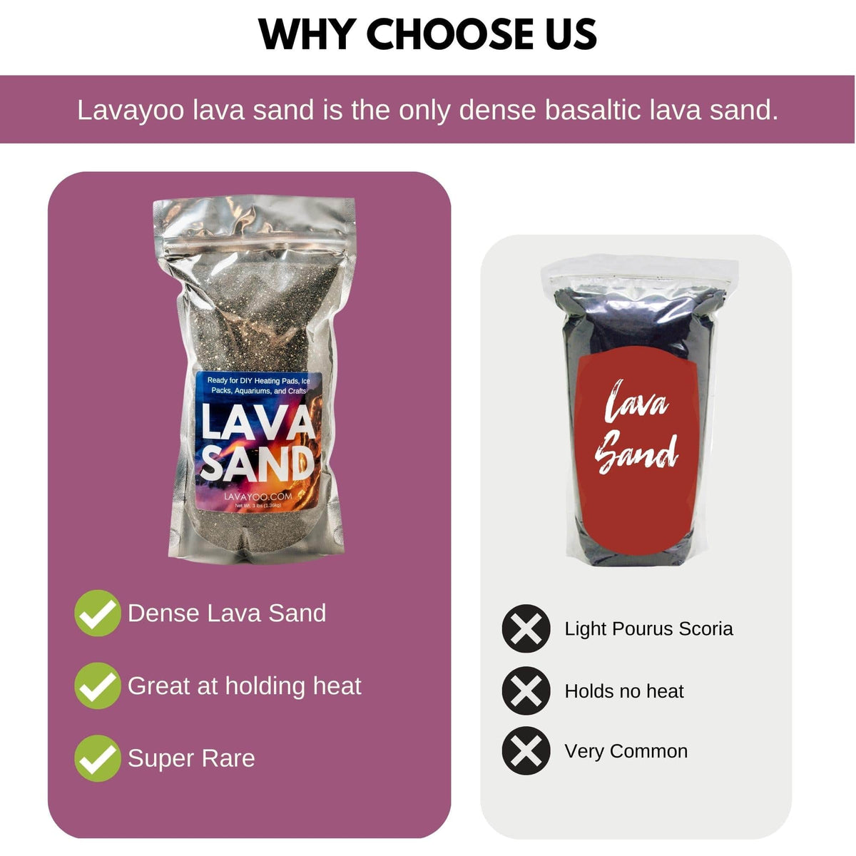 15 lbs Lavayoo Lava Sand for DIY Hot and Cold Packs, Aquariums and Cra